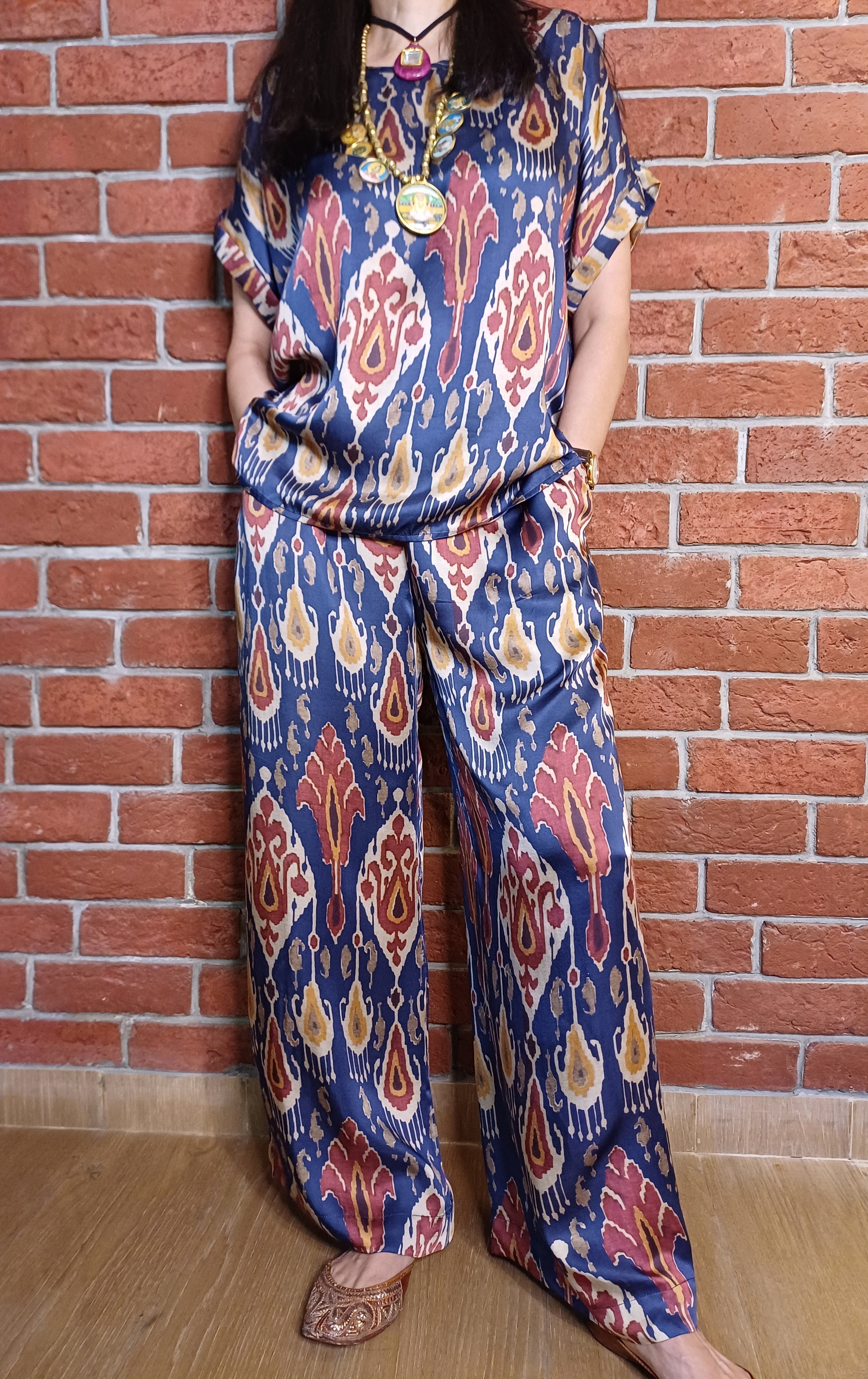 Ikat Co-Ord Set Blue – Mana Label